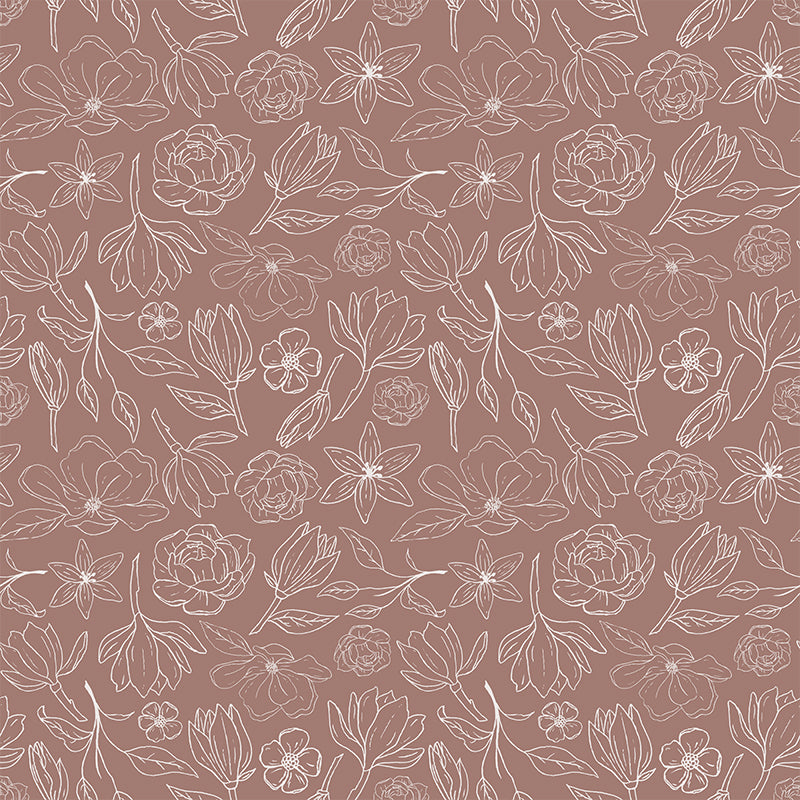 Mauve Magnolia Pattern – Lauren Ullrich Art