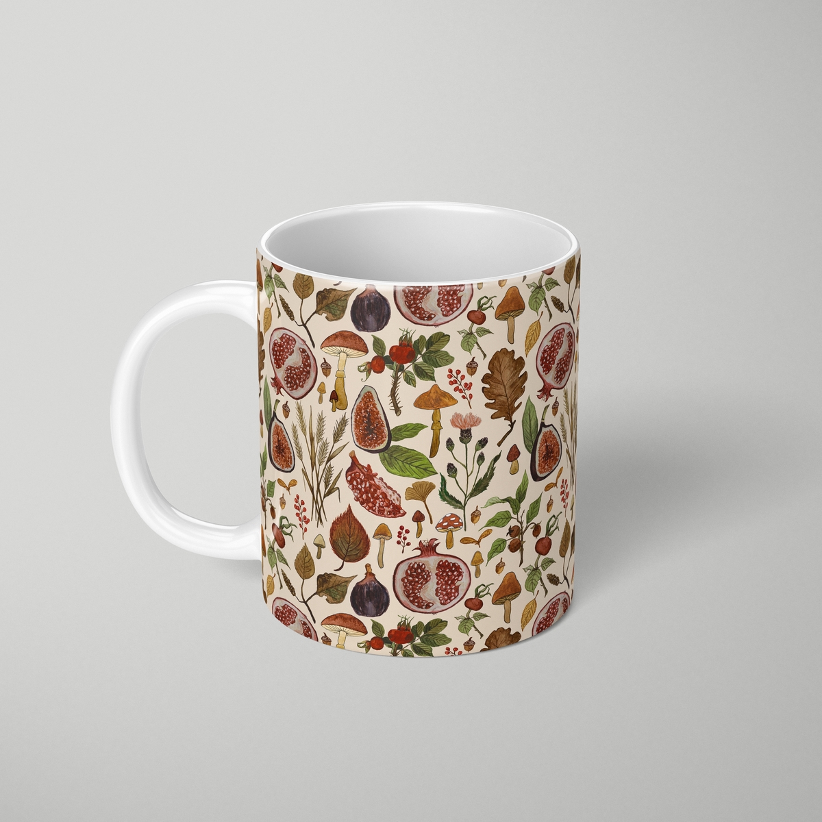 Rose hips, fruit, and leaves - Mug – Lauren Ullrich Art