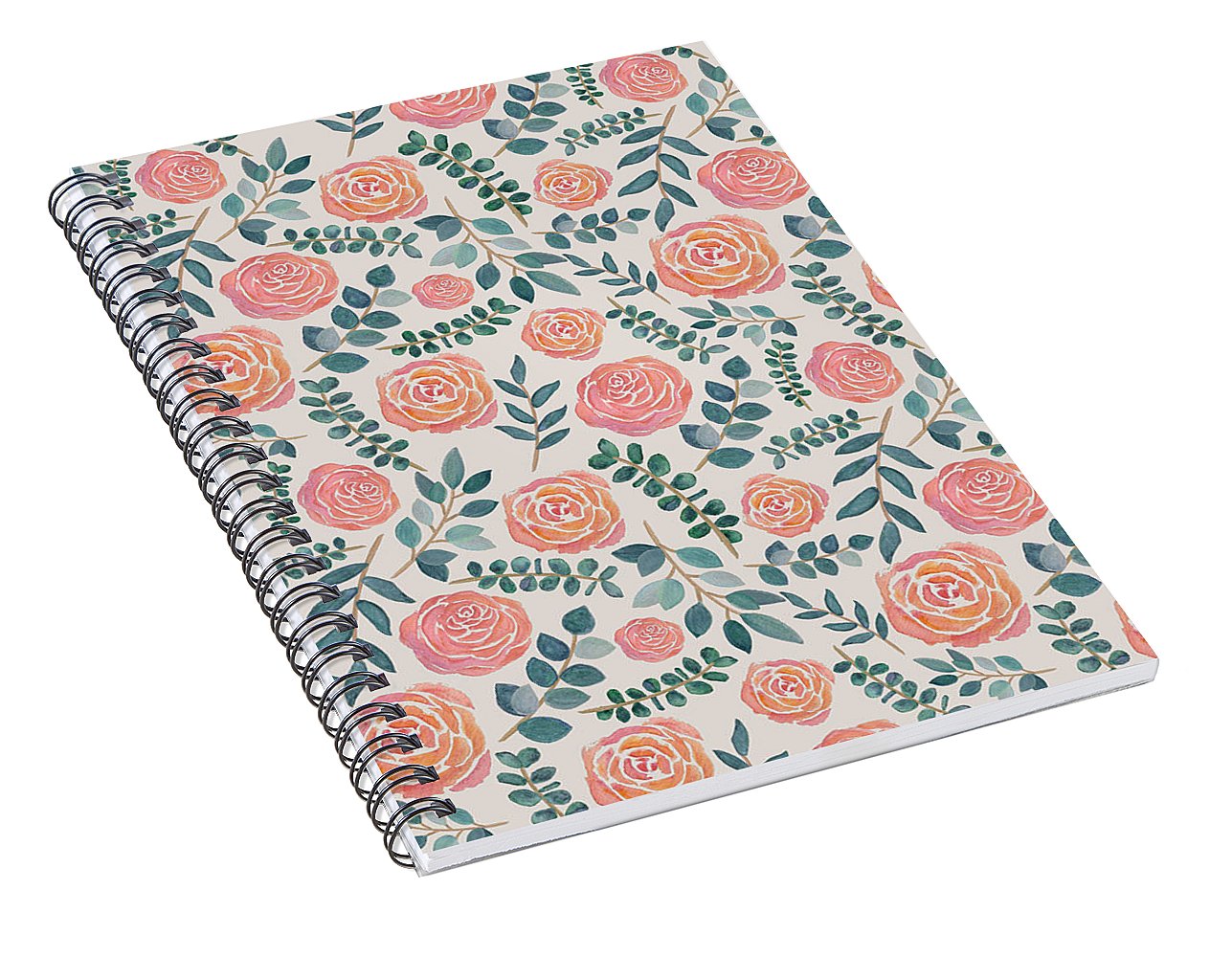 Watercolor Floral Pattern - Spiral Notebook – Lauren Ullrich Art